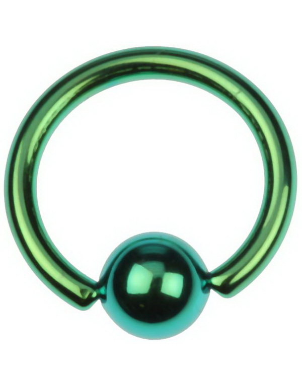 Metallic Grønn Ball Closure Ring Piercing
